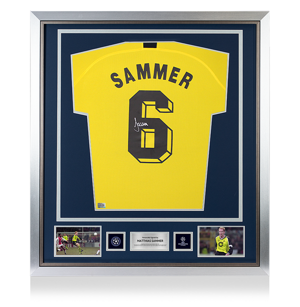 Matthias Sammer Official UEFA Champions League Back Signed and Framed
