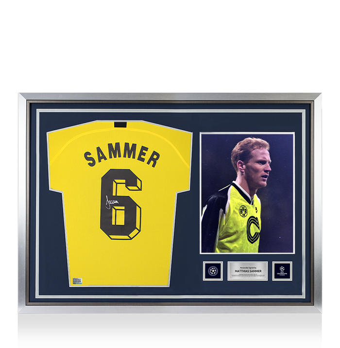 Matthias Sammer Official UEFA Champions League Back Signed and Hero Fr